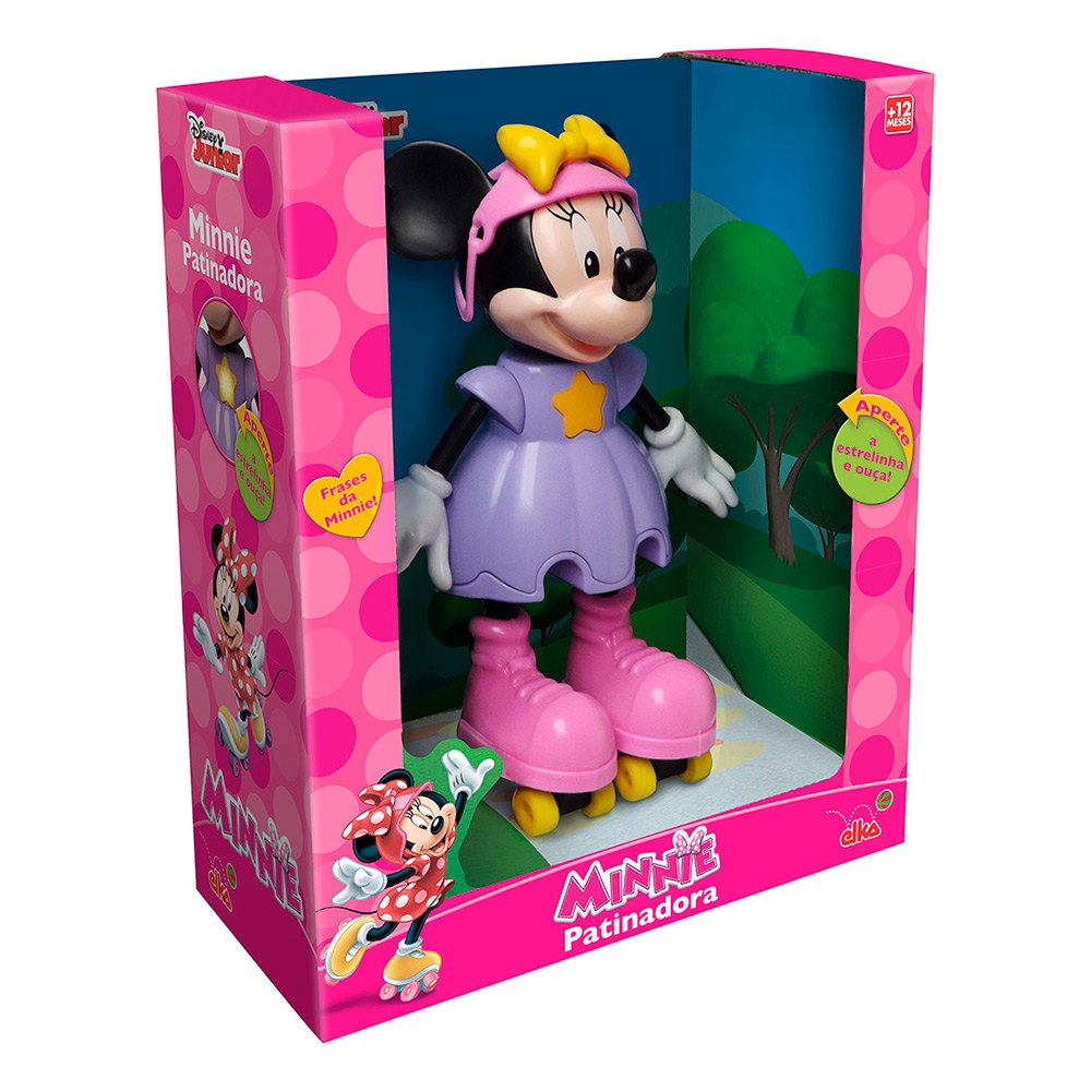 Boneca Minnie Patinadora com Sons - Disney - Elka - superlegalbrinquedos