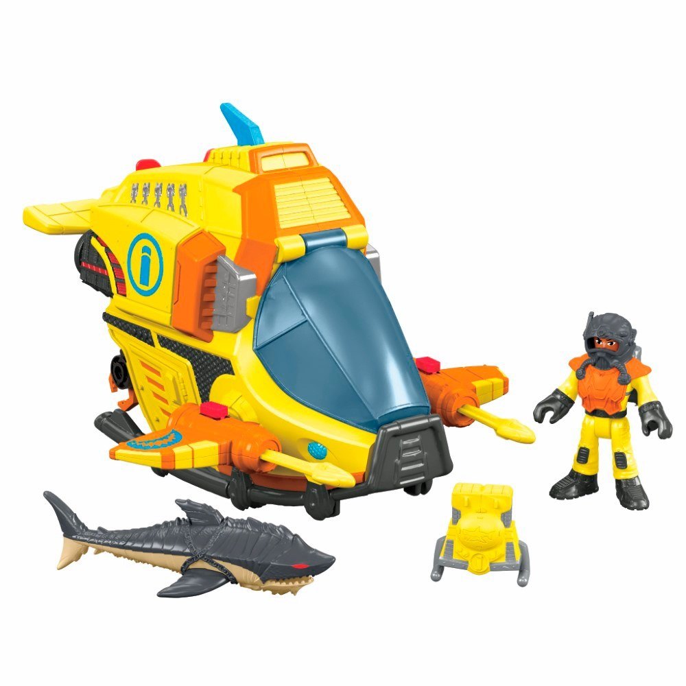 Veículo com Figura Imaginext - Submarino das Profundezas - Fisher-Price ...