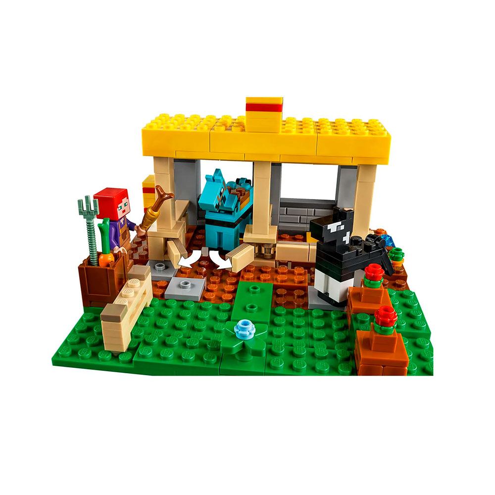 LEGO Minecraft - O Estábulo de Cavalos - 21171 - superlegalbrinquedos