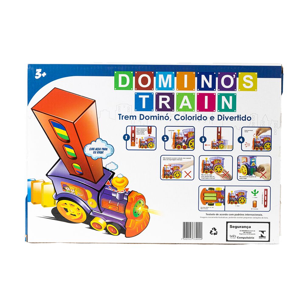 Trenzinho Empilha Dominó - Brinquedo Sonoro com Luz - Zebra Zebrou ...