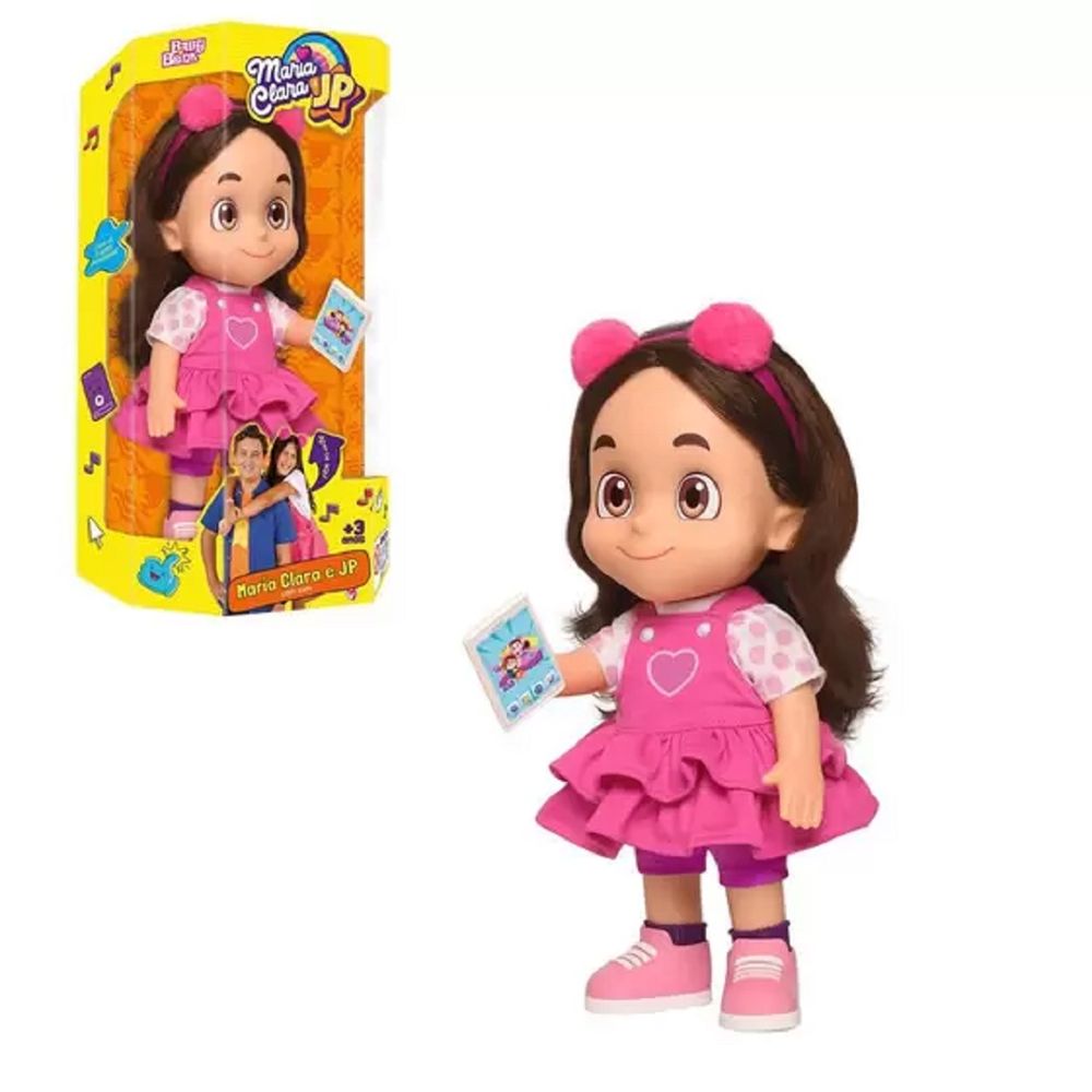 Boneca de Vinil com Som - Maria Clara - Maria Clara e JP - 30cm - Baby ...