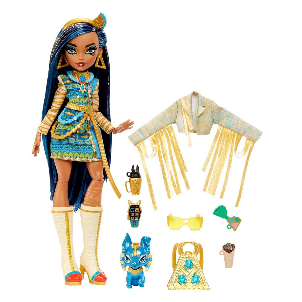 Boneca Monster High com Acessórios - Cleo De Nile e Tut - Mattel ...