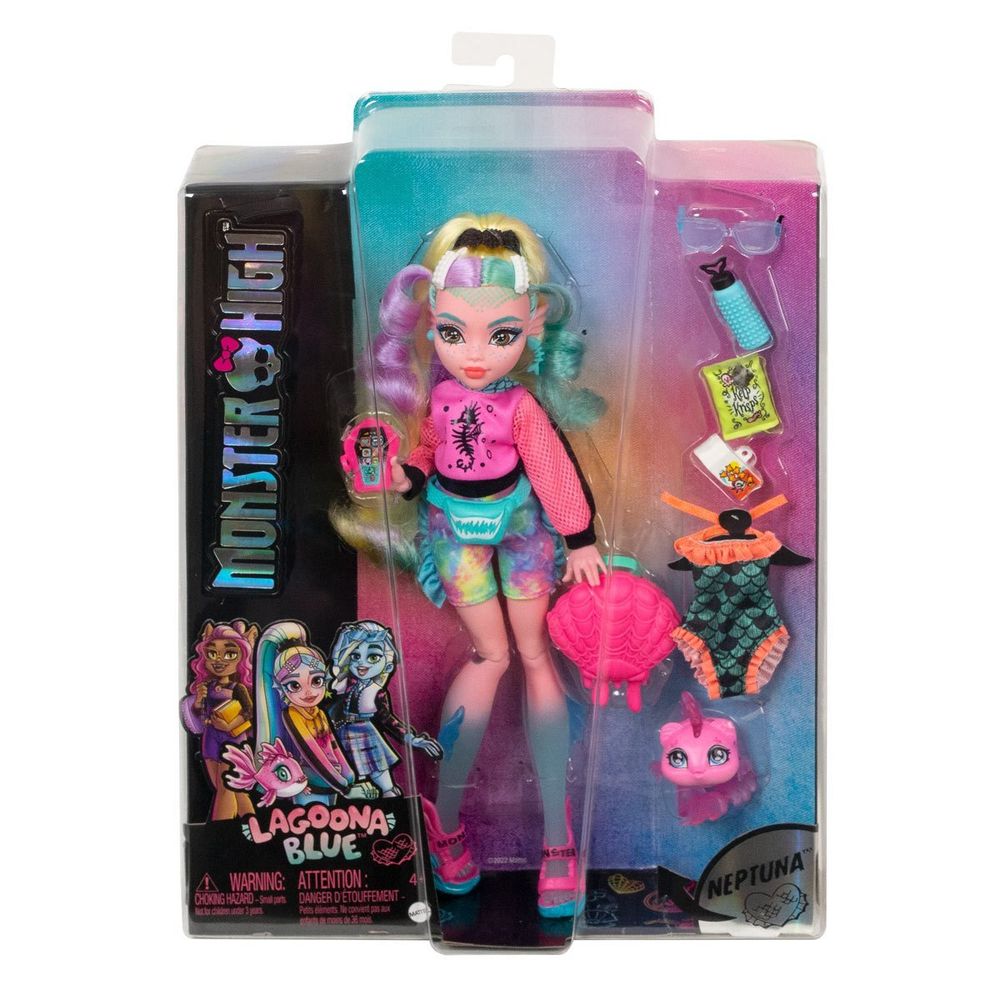 Boneca Monster High com Acessórios - Lagoona Blue e Neptuna - Mattel ...