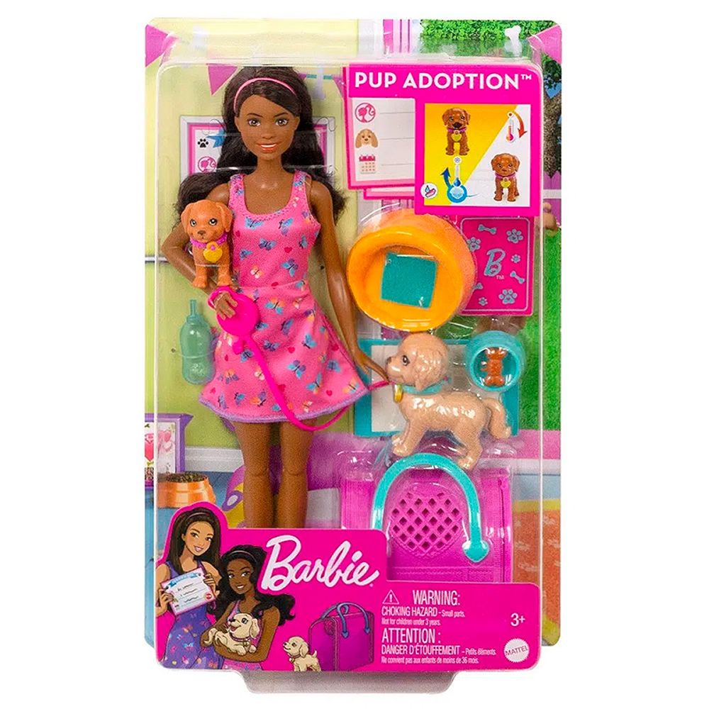 Boneca Barbie com Pet - Adota Cachorrinhos - Mattel - superlegalbrinquedos