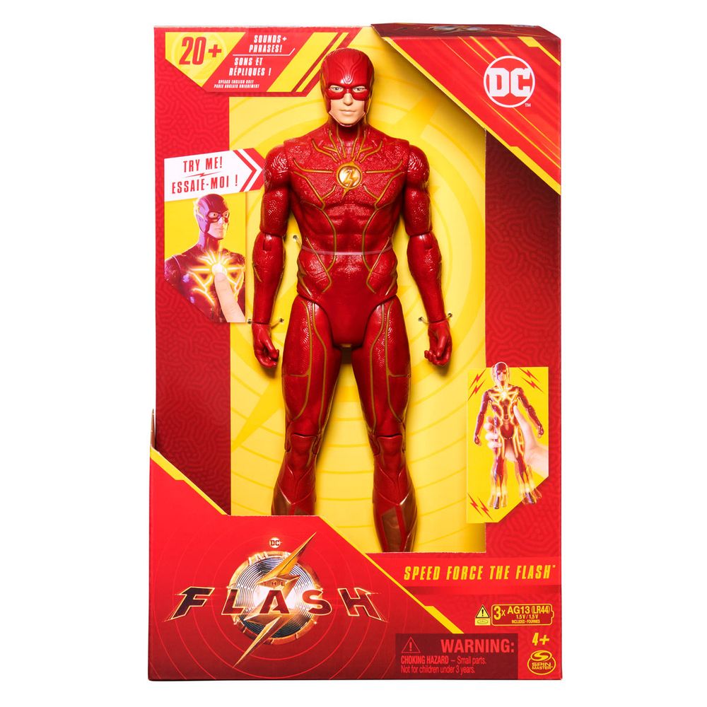 Figura Articulada com Luz e Som - The Flash - 20 Frases e Sons - 30 cm ...