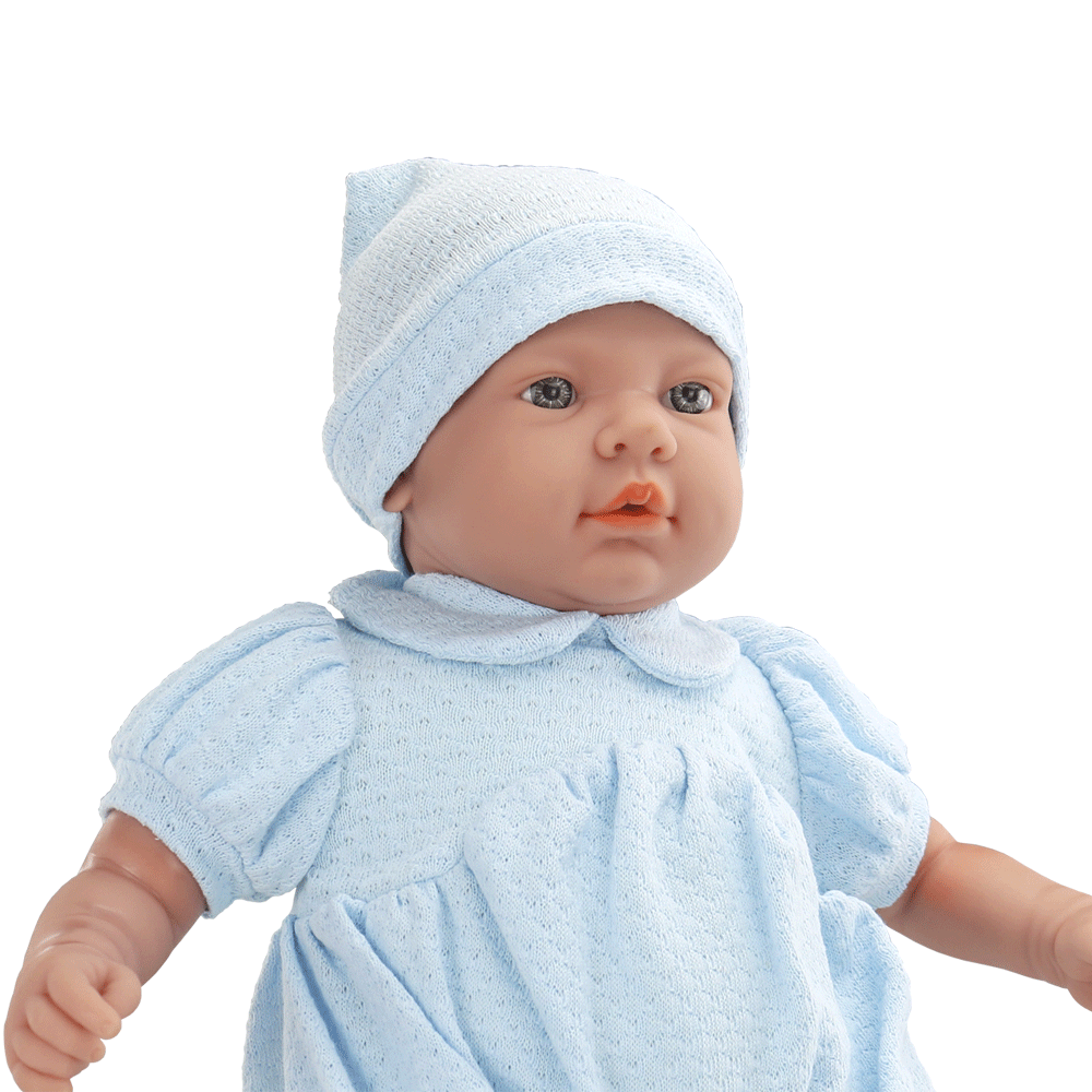 Boneco Reborn - Bebê Real - Menino - Azul - 43 cm - Roma ...