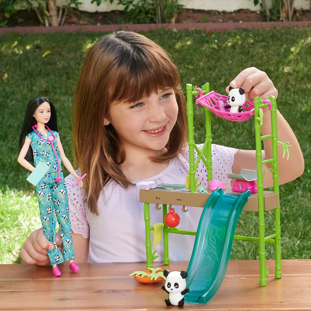 Playset Barbie com Boneca - Cuidados e Resgates de Panda - Mattel ...
