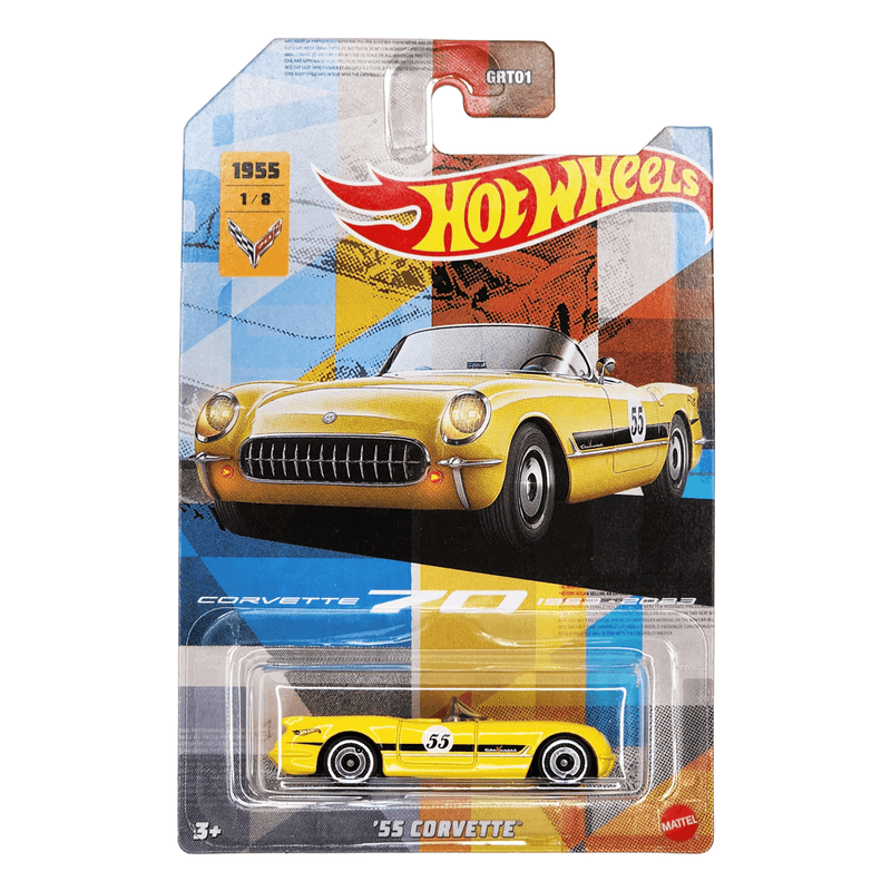 Carrinho Hot Wheels - 55 Corvette - Corvette 70 Anos - 1:64 - Mattel ...
