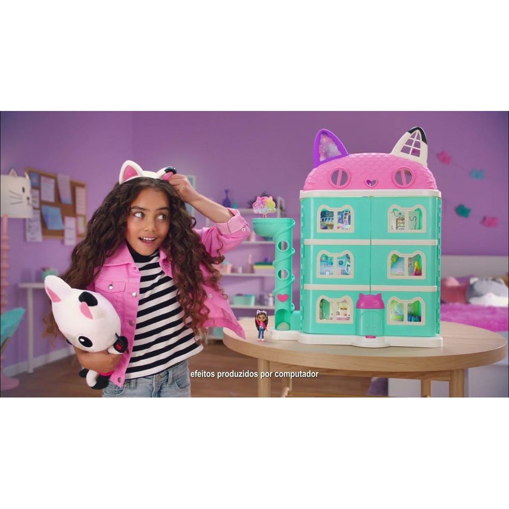 Playset com Mini Figura - Banheiro da MerCat - Casa da Gabby - Sunny ...