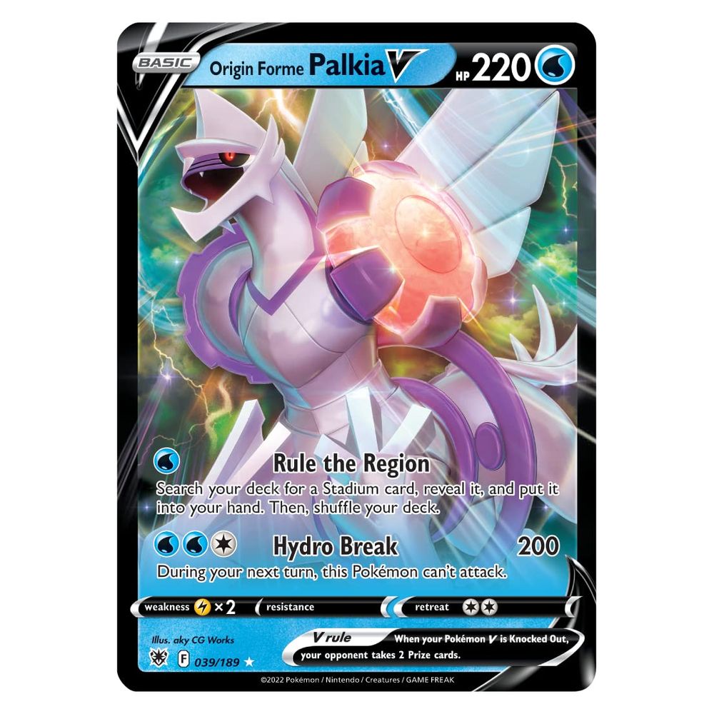 Box de Cartas Pokémon - Palkia Forma Origem V-Astro - Batalha de Liga ...