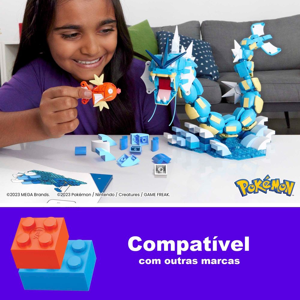Blocos de Montar - Mega - Pokémon - Evolução do Magikarp - 411 Peças ...