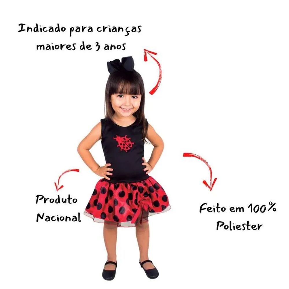 Fantasia Infantil - Joaninha - Tamanho P - Brink Model ...